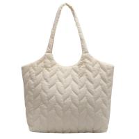 China Reusable Gifts Winter Quilted Puffy Puffer Tote Bag for Women Custom Logo Printed for sale