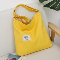 China Gifts Custom Logo Printed Large Canvas Bag with Letter Pattern Type and Solid Color Handle for sale
