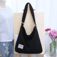 China Gifts Custom Logo Printed Large Canvas Bag with Letter Pattern Type and Solid Color Handle for sale