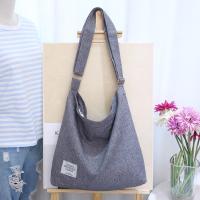 China Gifts Custom Logo Printed Large Canvas Bag with Letter Pattern Type and Solid Color Handle for sale