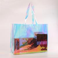 China Medium Jute Custom PVC Laser Bag for Recycled Plastic Transparent Holographic Shopping for sale