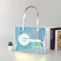 China Medium Jute Custom PVC Laser Bag for Recycled Plastic Transparent Holographic Shopping for sale