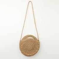 China Recycled Straw Beach Bag Paper Cord Crossbody Shoulder Bags Logo Customized Logo for sale