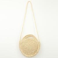 China Recycled Straw Beach Bag Paper Cord Crossbody Shoulder Bags Logo Customized Logo for sale