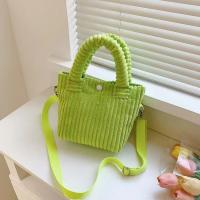 China Corduroy Handbag Custom Logo Print Crossbody Women Shopping Bag Mini Tote Bag Style for sale