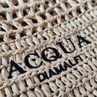 China Handled Style Custom Raffia Straw Woven Tote Bag Luxury Trendy Beach Bag for Vacation for sale