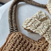 China Handled Style Custom Raffia Straw Woven Tote Bag Luxury Trendy Beach Bag for Vacation for sale