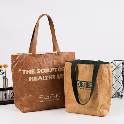 China Custom Big Capacity Tote Bag Sopping Bag Eco Friendly Waterproof Dupont Paper Bag for sale