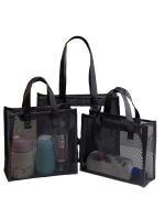 China Customizable Nylon Mesh Cosmetic Bag for Multifunctional Makeup Storage and Travel for sale