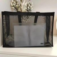 China Customized Logo Reusable Storage Market Grocery Shipping Recycled Beach Net Mesh Tote Bag for sale