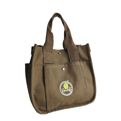 China Custom Logo Print Crossbody Canvas Bag Mini Tote Shopping Bag Handbag with Large Capacity for sale