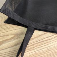 China Large Capacity Custom Logo Print Black Mesh Tote Bag for Market Shopping and Beach for sale