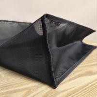 China Large Capacity Custom Logo Print Black Mesh Tote Bag for Market Shopping and Beach for sale