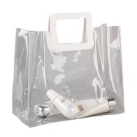 China Custom Logo Waterproof Colorful PVC Laser Holographic Transparent Clear Shopping Tote Bag for sale