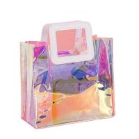 China Stylish Reusable PVC Laser Transparent Holographic Tote Bag for BEACH BAG Enthusiasts for sale