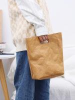 China Customized Logo Custom Color Waterproof Washable Dupont Tyvek Kraft Paper Market Tote for sale