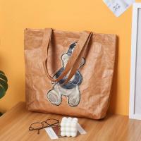 China Customized Logo Custom Color Waterproof Washable Dupont Tyvek Kraft Paper Market Tote for sale