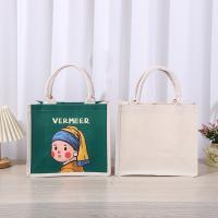 China Extra Large Custom Logo Printed Waterproof Laminated Canvas Tote Bag for Hard Handbag for sale
