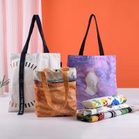 China Sublimation Tote Bags Custom Logo Printed for Reusable Large Capacity Canvas Bag for sale