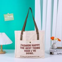 China Letter Pattern Type Washable Canvas Tote Bag Fashionable for Promotion Festival Gift for sale