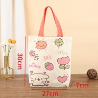 China Custom Logo Color Size Recycled Fabrics Mini Canvas Cotton Tote Bag for Women Kids for sale