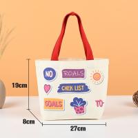 China Durable HQ Foldable Mini Tote Bag with Custom Logo Printed Canvas Cotton Handbag for sale