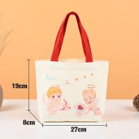China Durable HQ Foldable Mini Tote Bag with Custom Logo Printed Canvas Cotton Handbag for sale