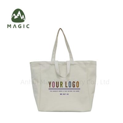 China Customized Logo Printed Canvas Cotton Tote Bags for Fashionable Women OEM/ODM Accepted for sale
