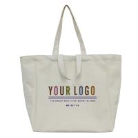China Customized Logo Printed Canvas Cotton Tote Bags for Fashionable Women OEM/ODM Accepted for sale