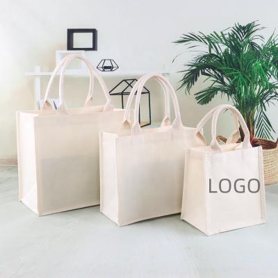China Outlet Blank Plain Custom Logo Print Canvas Cotton Tote Bags for Daily School Life for sale