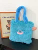 China Plush Tote Shopping Bag Custom Logo Print Women Handbag for Holiday Gift Promotion for sale