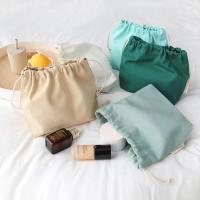 China Custom Candy Color Recycle Organic Cotton Canvas Fabric Drawstring Bag for Packaging for sale