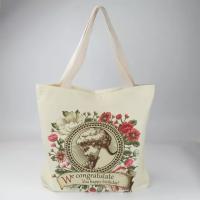 China Customized Logo Print Reusable Shopping Tote Bags for Women Canvas Hand Shoulder Bag for sale