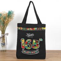 China Plain Black Eco Friendly Cotton Canvas Tote Bag with Custom Print Logo Reusable Shopping for sale