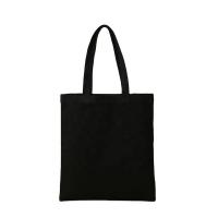 China Custom Logo Printed Canvas Tote Bags in Black Red Pink Blue Purple Colors for Reusable for sale