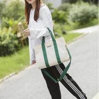 China Customized Color Fashionable Crossbody Women Tote Shopping Bag Foldable Durable Canvas Bag for sale