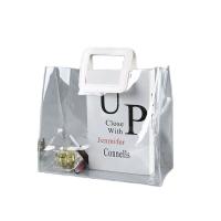 China Open Closure Custom Clear PVC Gift Iridescent Tote Cosmetic Bag for Fashionable Look for sale