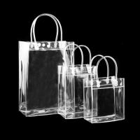 China Open Closure Custom Clear Pvc Packaging Bag for Transparent Large Pvc Tote Gifts Travel for sale