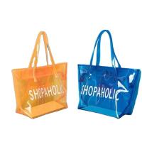 China Luxury Waterproof Clear Women's Cosmetic Handbag Custom Makeup Pouch Tote Bag with Logo for sale