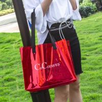 China Luxury Waterproof Clear Women's Cosmetic Handbag Custom Makeup Pouch Tote Bag with Logo for sale