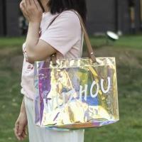 China Cosmetics Convenience Newest Fashinable Custom Eco Large Waterproof Clear Shopping Handbag for sale