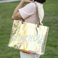 China Cosmetics Convenience Newest Fashinable Custom Eco Large Waterproof Clear Shopping Handbag for sale