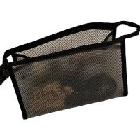 China Handled Style Waterproof Transparent Nylon Mesh Custom Logo Large Makeup Cosmetic Bag for sale