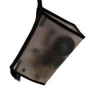 China Handled Style Waterproof Transparent Nylon Mesh Custom Logo Large Makeup Cosmetic Bag for sale