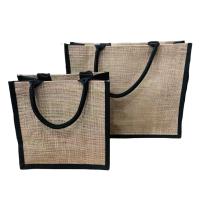 China Gifts Custom Logo Shopping Bag in Natural Eco-Friendly Burlap Jute for Reusable Tote for sale