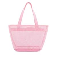 China Customized Logo Mesh Toiletry Bag Eco Shopping Bag with Zipper Small Nylon Mesh Bag for sale