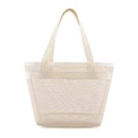 China Customized Logo Mesh Toiletry Bag Eco Shopping Bag with Zipper Small Nylon Mesh Bag for sale