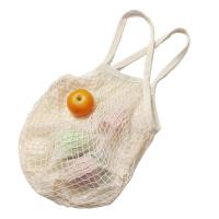 China Customized Logo Eco Organic Cotton Mesh Net Reusable Shopping Bag for Vegetable Fruit Food for sale