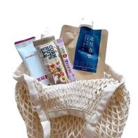 China Customized Logo Eco Organic Cotton Mesh Net Reusable Shopping Bag for Vegetable Fruit Food for sale