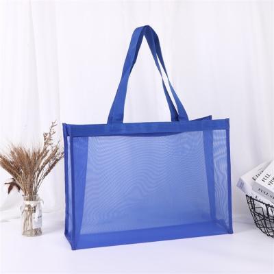 China Handled Style Large Capacity Mesh Shopping Tote Bag with Custom Logo and Customized for sale